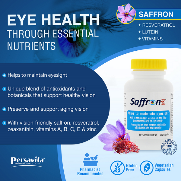 Saffron 2020 Nutritional Supplement for Macular Health